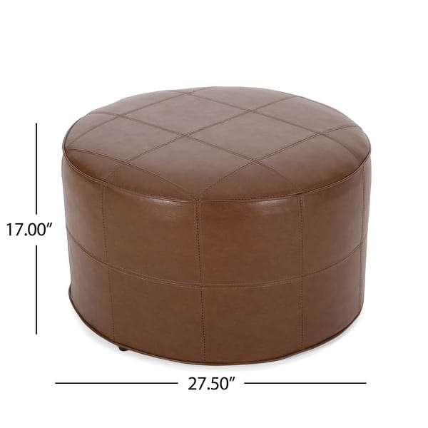 Denell Faux Leather Ottoman by Christopher Knight Home - On Sale - Bed ...
