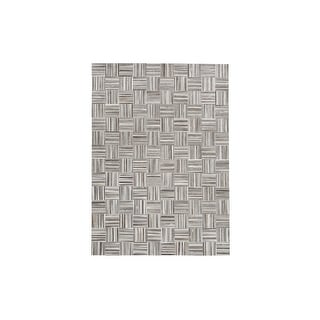Rectangular Hand Sewn Fabric Rug with Parquet Tiles Pattern, Large ...