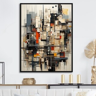 Designart "Abstract Cityscape Harlem Renaissance I" City Buildings ...