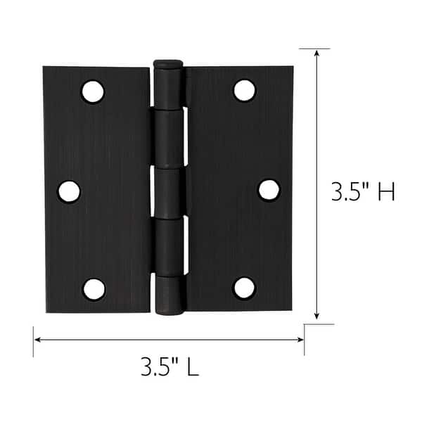 Design House 188920 6-Hole 3.5-inch x 3.5-inch Square Corner Hinge ...