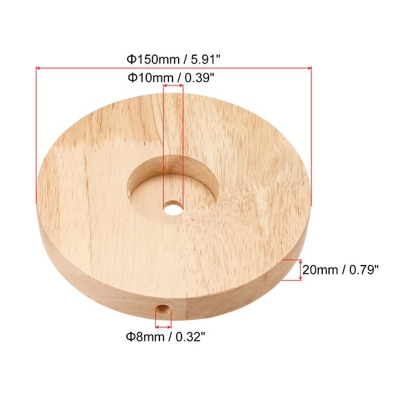 Wooden Lamp Base 150mm Circular Light Base Wood Desk Table Lamp Stand ...