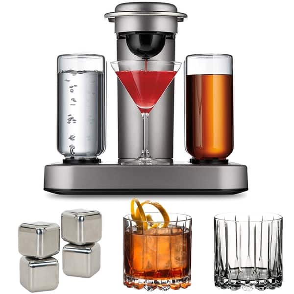 Bartesian Ultimate Home Cocktail Machine with Drink Glasses and Ice ...