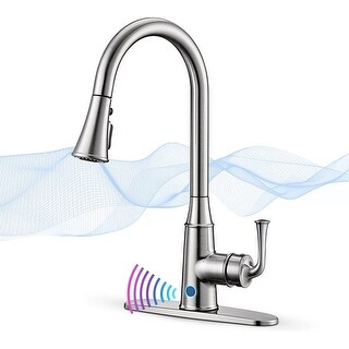 Touchless Kitchen Faucet with Automatic Motion Sensor, 4 Modes Pull ...