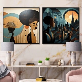 Designart "Portait Harlem Renaissance I" African American Art Framed ...