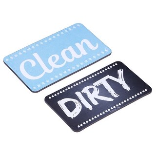Dishwasher Magnet Clean Dirty Sign Rectangle Black-Blue Version - Bed ...