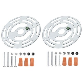 Light Fixture Crossbar Kit 4" Round Mounting Bracket w Screws Nut 2Pcs ...