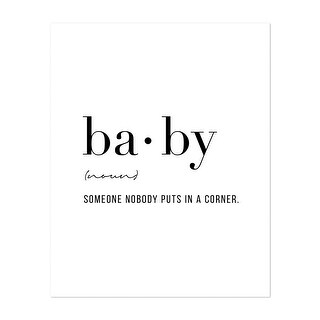 Definition Baby Typography Black White Definitions Art Print/Poster ...