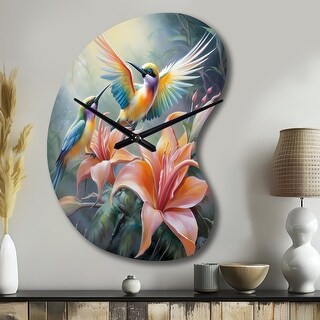Tropical Flowers with Beautiful Bird - Birds Of Paradise Large Wall ...