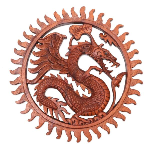 Novica Handmade Dragon Age Wood Wall Relief Panel - Bed Bath & Beyond ...