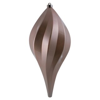 Vickerman 12" Café Latte UV Candy Swirl Drop Christmas Ornament - Brown ...
