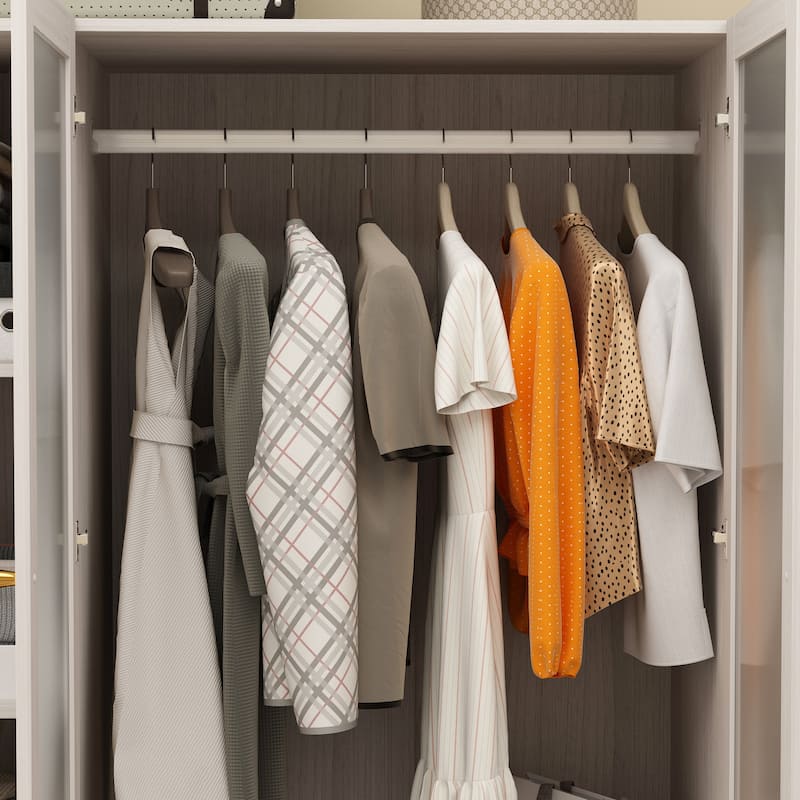 Modular Modern Glass Door Wardrobe:Storage Closet Solution Armoire - On ...