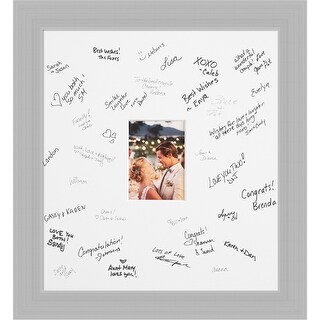 Brushed Signature Mat Picture Frame - Autograph Photo Frame Guest Book ...
