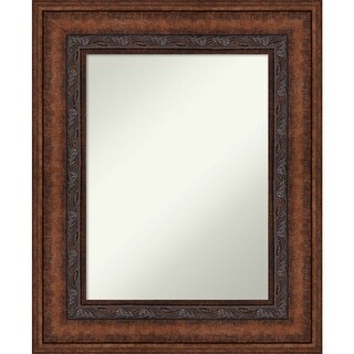 Non-Beveled Wall Mirror - Decorative Bronze Frame - Decorative Bronze ...