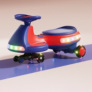 Light-Up Electric Wiggle Car with Pedal, Rechargeable Battery, - Bed ...