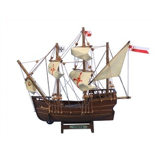 Wooden Pinta Model Ship 12" - 12" L x 3" W x 12" H - Bed Bath & Beyond ...