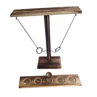 Hook and Ring Game Wooden Ring Throwing Game with Shooting Ladder Set - Bed Bath & Beyond - 35554252