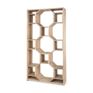 Traro Blonde Solid Wood Compartment Shelving Unit - Bed Bath & Beyond ...
