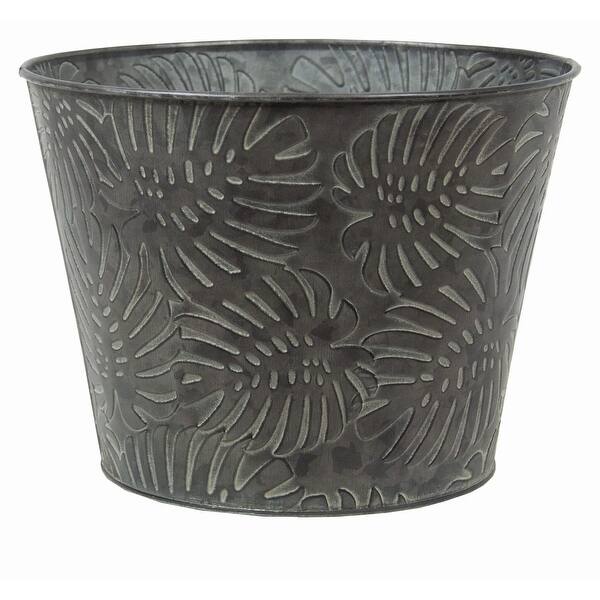 Embossed Palm Leaf Pattern Planter - Bed Bath & Beyond - 36882352