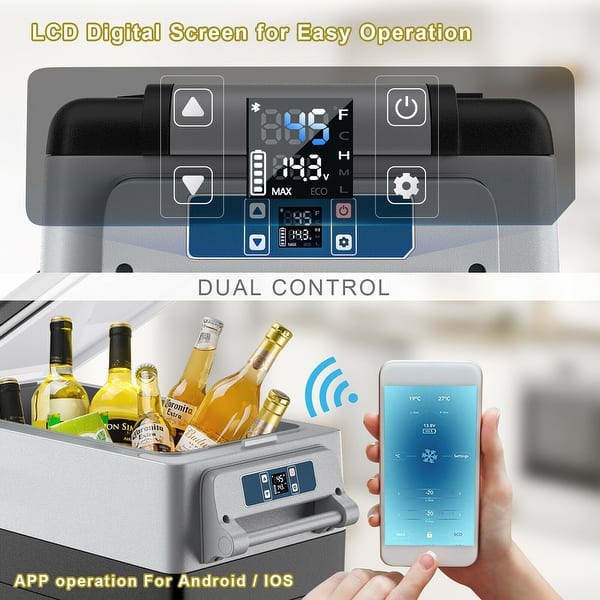 STAKOL 53 Quarts Portable Electric Car Cooler Refrigerator/Freezer ...