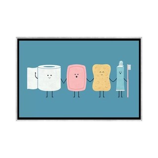 iCanvas "The Bathroom Gang" by HandsOffMyDinosaur Framed - Bed Bath ...