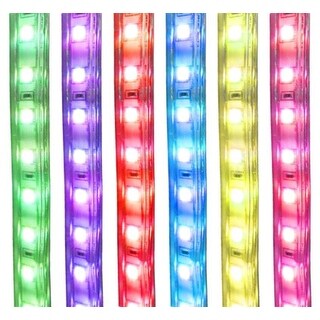 148 Ft Bundle RGB Color Changing LED Strip Light with 120 Volt - 1776"L ...