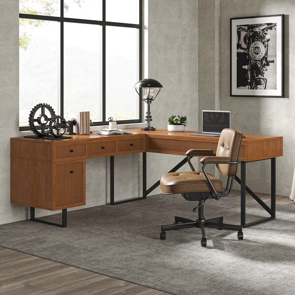 Industrial l shaped office desk store