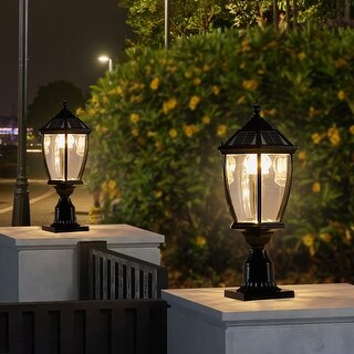 Solar Column Headlights With Dimmable LED (2 pack) - Bed Bath & Beyond ...