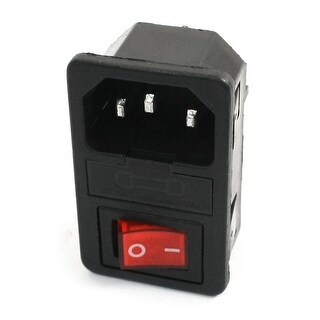 Red Lamp On/Off Boat Switch Fuse Holer C14 Inlet Power Plug Socket ...
