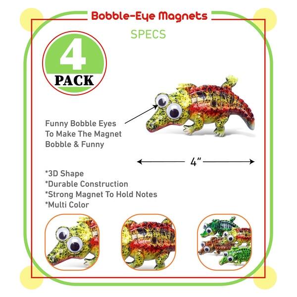 CoTa Global Alligator Refrigerator Bobble-Eye Magnets Set of 4 - Bed ...