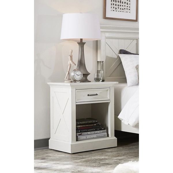 Homestyles Seaside Lodge Off White Nightstand with Drawer 22 W On Sale Bed Bath Beyond 21895293