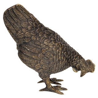 Design Toscano Barnyard Hen Solid Bronze Garden Statue - Bed Bath ...