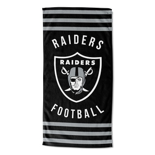 NFL 720 Raiders Stripes Beach Towel - 30x60 - Bed Bath & Beyond - 33579659
