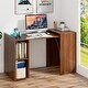 Costway Extendable Computer Desk Reversible Study Writing Desk w/ - Bed ...