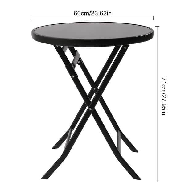 Outdoor Patio Bistro Table 24 Inch Round Dining Tables - 24*24*28in ...