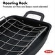 OXO Black Steel Open Roaster with U rack 15"x10.5"x2.25" - Bed Bath ...