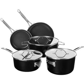 Stackable Pots and Pans Stackmaster 10 Piece Cookware Set with Ultra ...