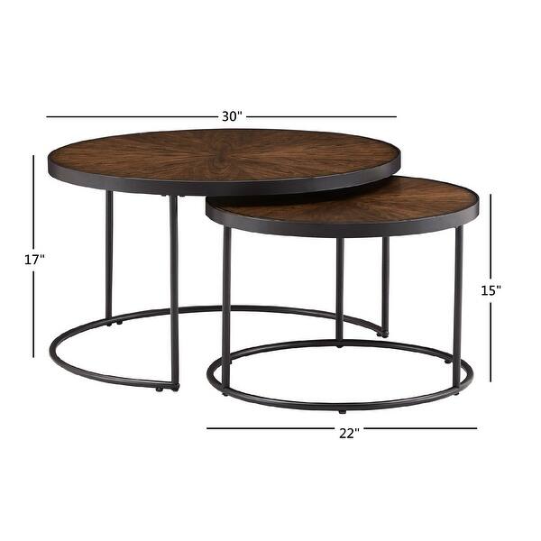 Downing Wood Round Nesting Coffee Table Set by iNSPIRE Q Modern - Bed ...
