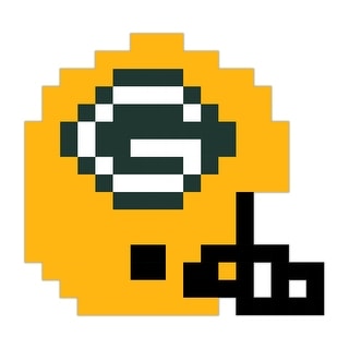 Green Bay - Football Helmet Pixel Art - 6x6 Peel'N'Stick Wall Art - Bed ...