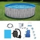 Blue Wave Capri Steel Wall Pool Package - 15-ft Round 48-in Deep - Bed ...