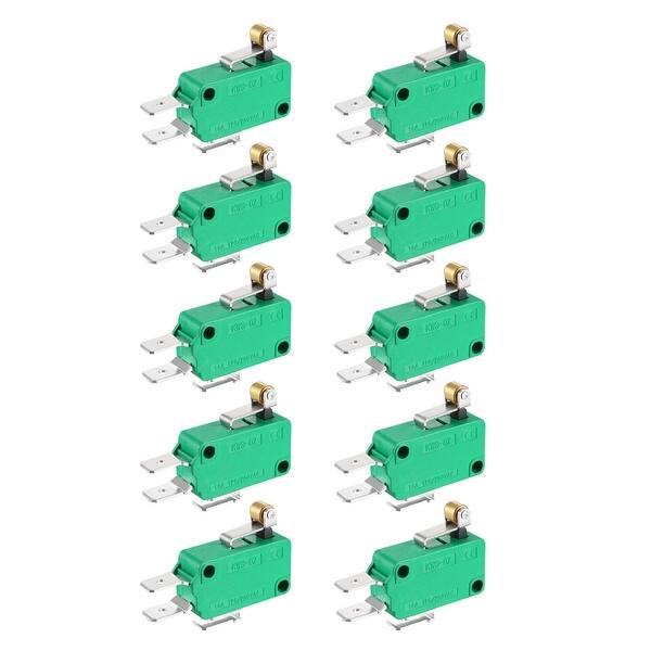 10PCS KW3-OZ 16A 125/250VAC SPDT NO NC Short Roller Lever Type Micro Switches - KW3-OZ-3 10PCS ...