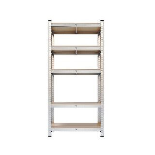 Heavy Duty 5-Tier Metal Adjustable Storage Shelving Unit - Bed Bath ...