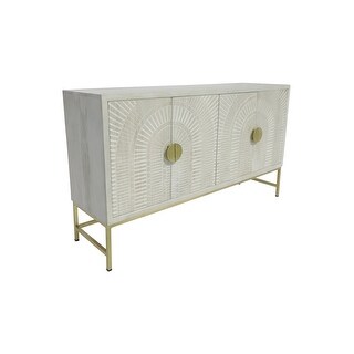 Porter Designs Surya Transitional Handcrafted Solid Wood Sideboard ...