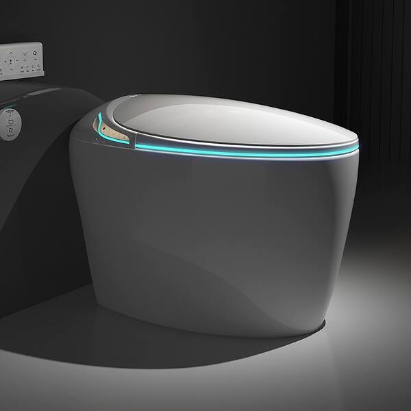 Yulika Smart Bidet Toilet One Piece Toilet with Bidet Built in,Auto ...