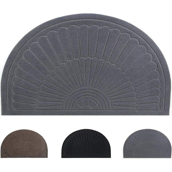 Non Slip Half Round Rubber Front Doormat - On Sale - Bed Bath & Beyond ...