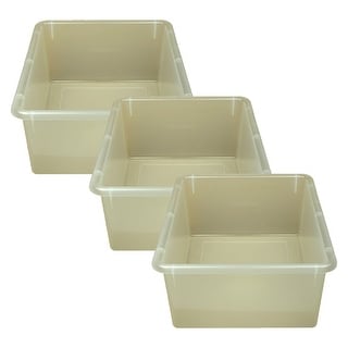 Romanoff Double Stowaway Tray Only, Clear, Pack of 3 - Bed Bath ...