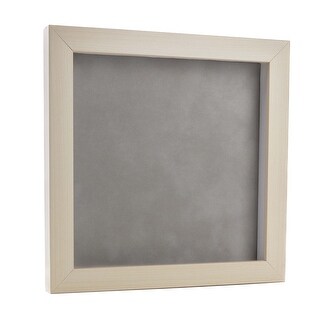 12x12 Shadow Box Frame White Washed Wood | 3/4" Usable Display Depth ...