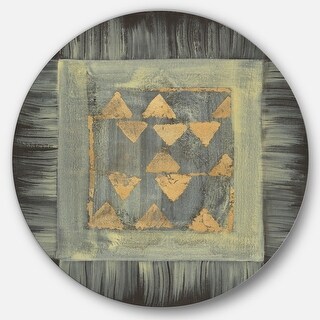 Designart 'Gold Geometric Tapestry ' Glam Metal Circle Wall Art - Bed ...