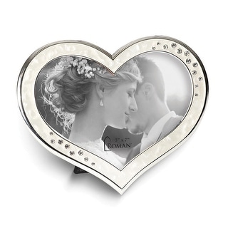 Curata Ivory Enameled Crystal Heart 5x7 Photo Frame - Bed Bath & Beyond ...