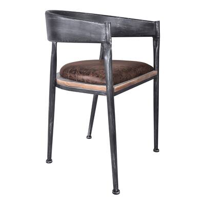 Curved Open Panel Back Dining Chair, Set of 2, Black - Overstock - 33137628