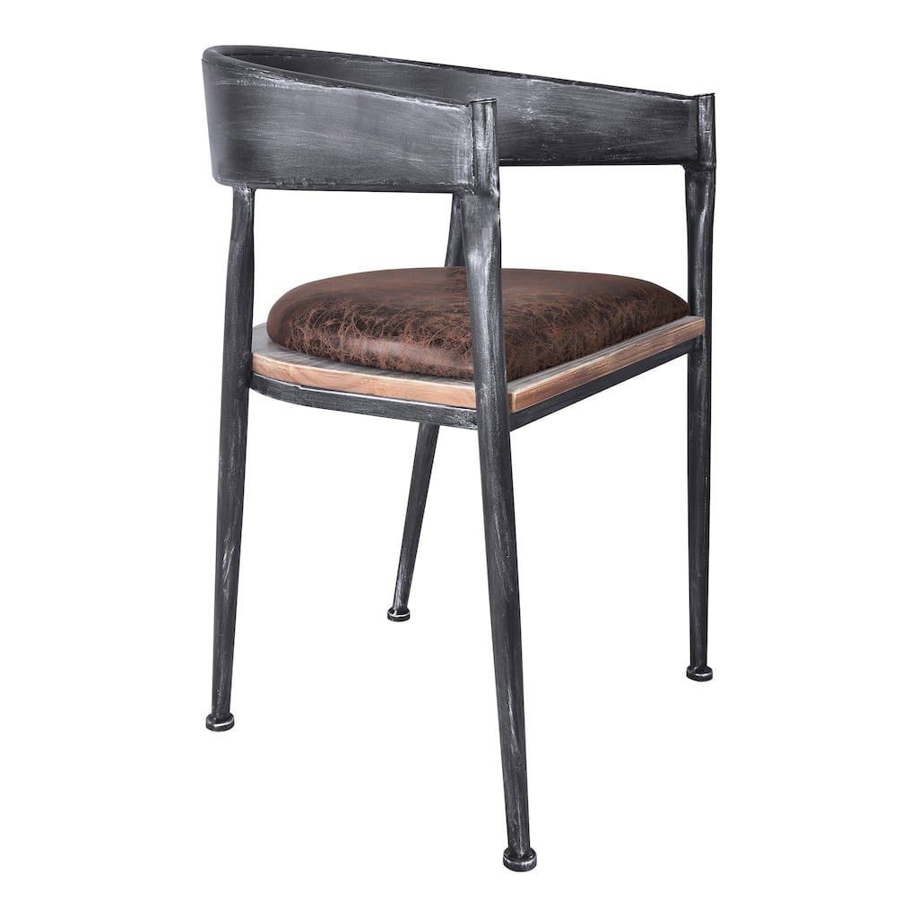 Curved Open Panel Back Dining Chair, Set of 2, Black - Overstock - 33137628